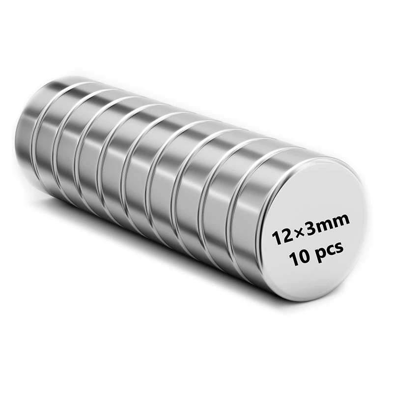 Neodymium Disc Magnet 12x3mm (10Pcs) N45 Grade | Techshop Sri Lanka – TechShop.LK